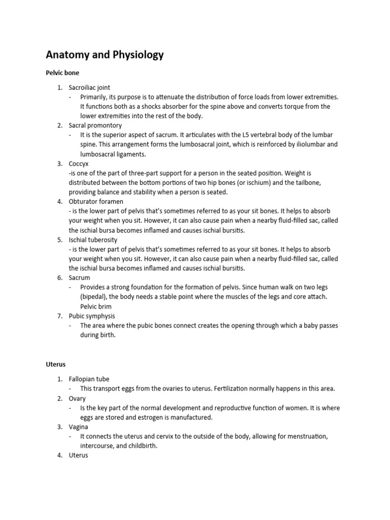 Share Anatomy and Physiology CASE STUDY (Edited) | PDF | Pelvis | Uterus