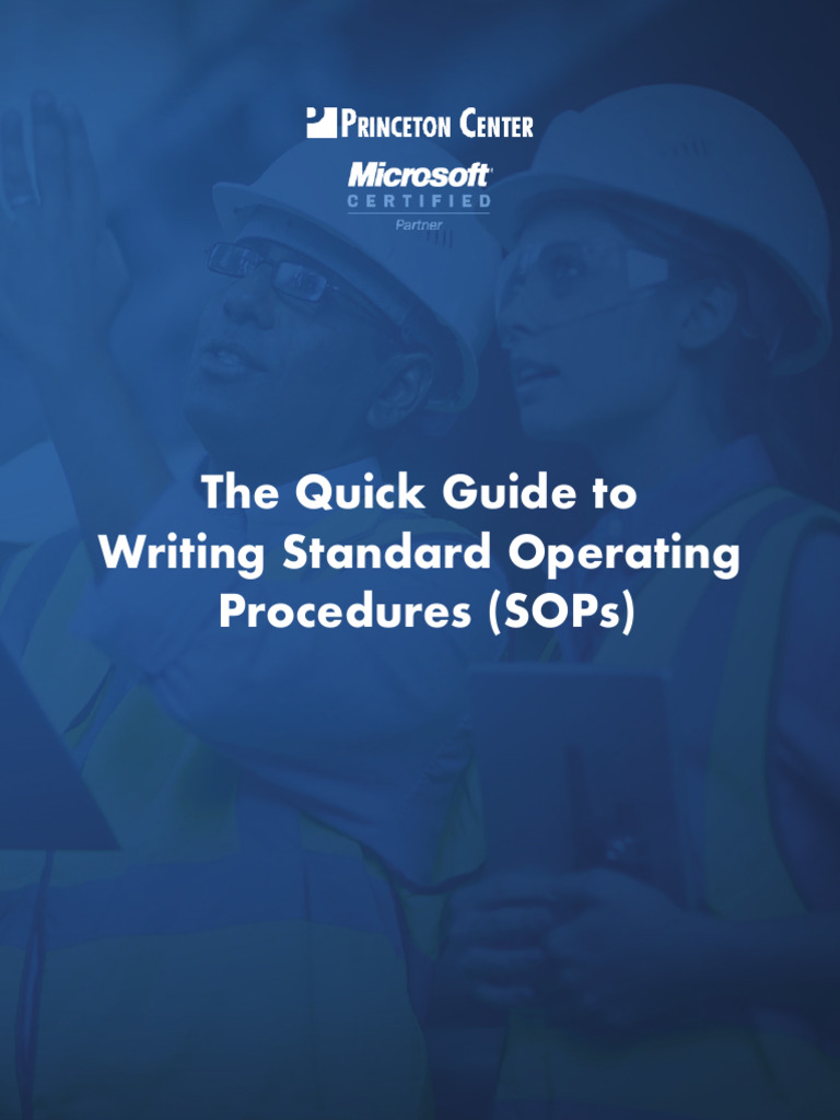 Princeton Center Guide To Writing Standard Operating Procedures | Download Free PDF | Regulatory ...