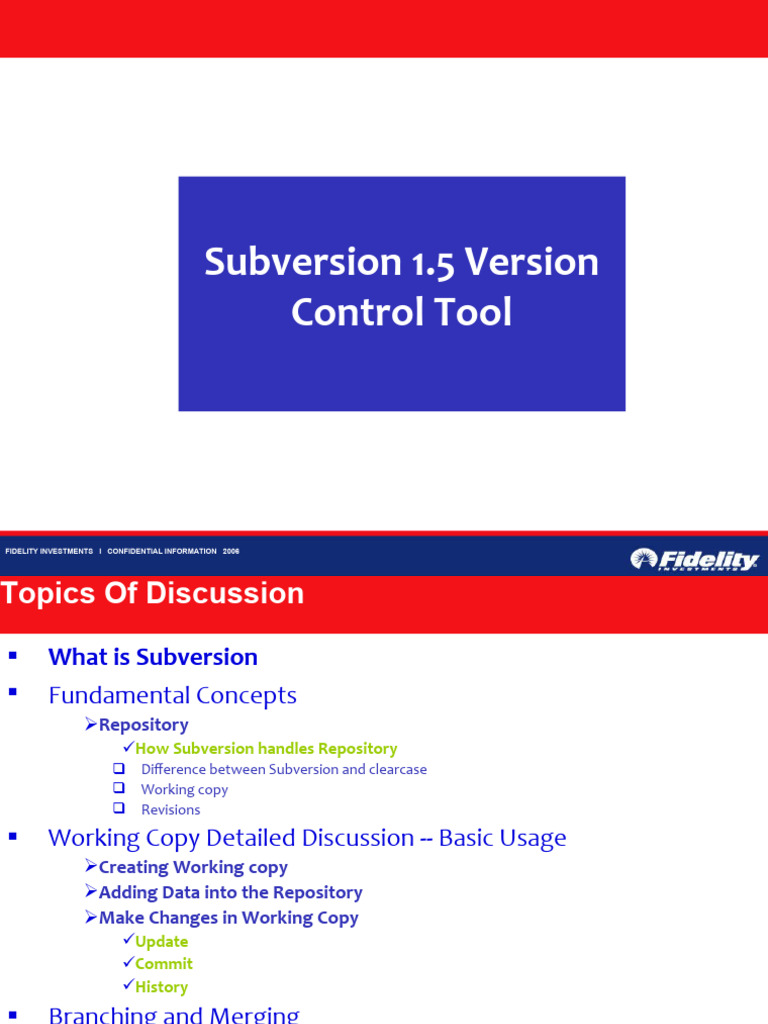 SubVersion Presentation | PDF | Version Control | Computer File