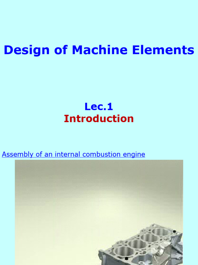 Lec. 1 - Introduction | PDF | Deformation (Engineering) | Strength Of Materials
