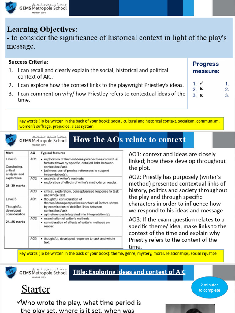 Yr 11 - AIC Revision - Lesson 5 - Context | Download Free PDF | Communism | Socialism
