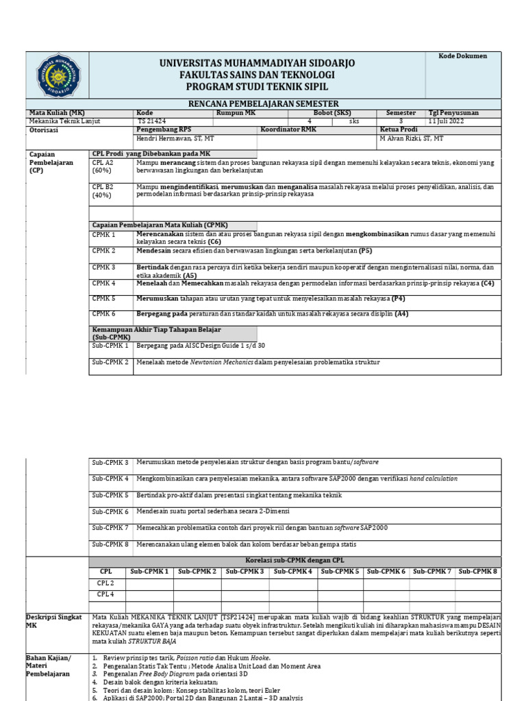 RPS Mektek Lanjut | PDF | Komputer | Seni