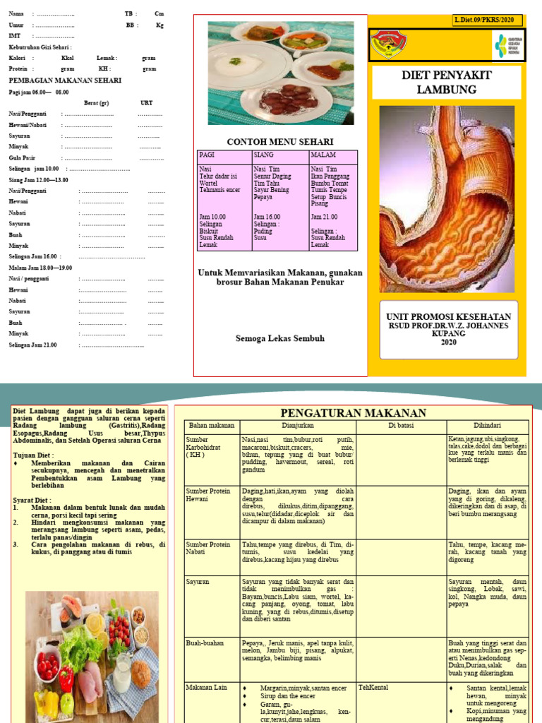Leaflet Diet Lambung 20 | PDF