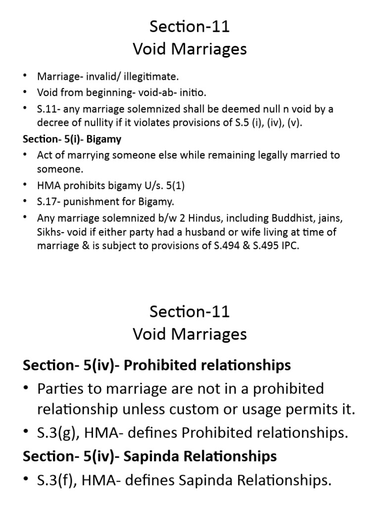 Section-11 & 12 HMA | PDF | Annulment | Marriage