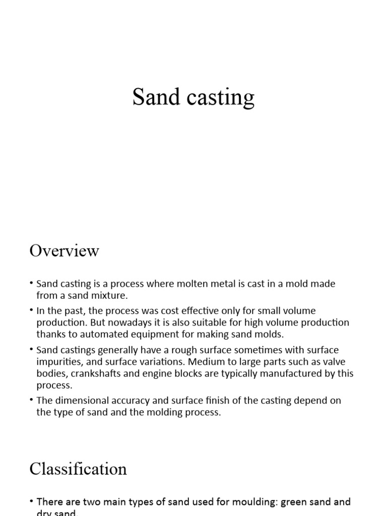 Sand Casting | PDF