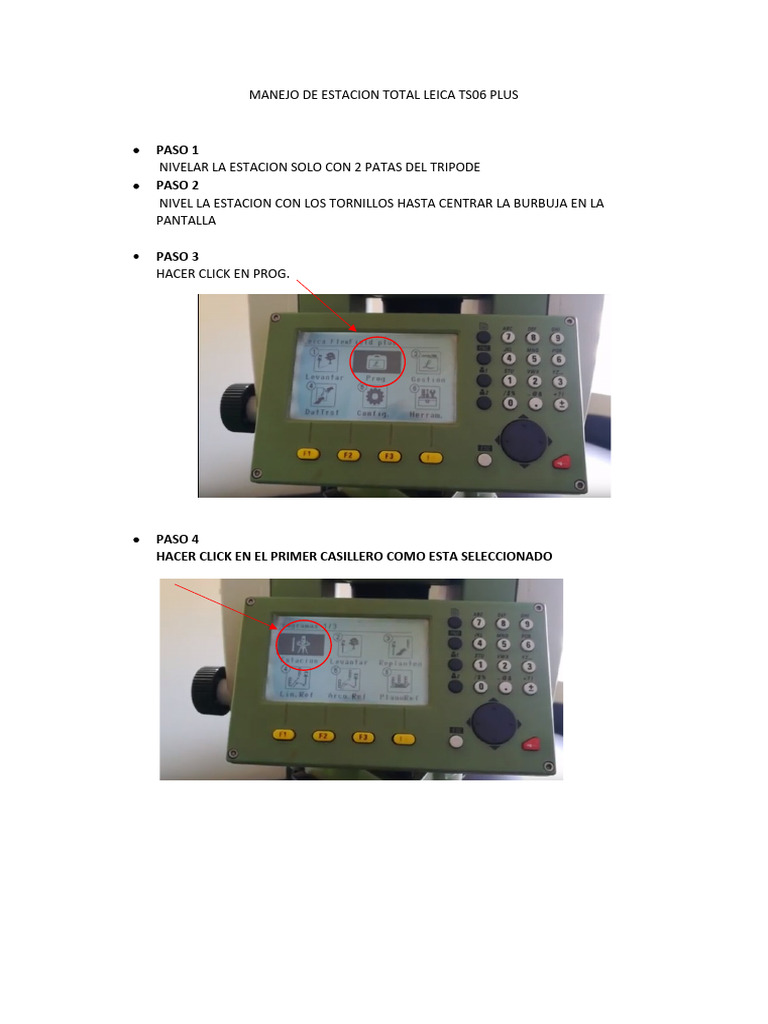 Configuración Leica TS06 Plus | PDF | Equipo