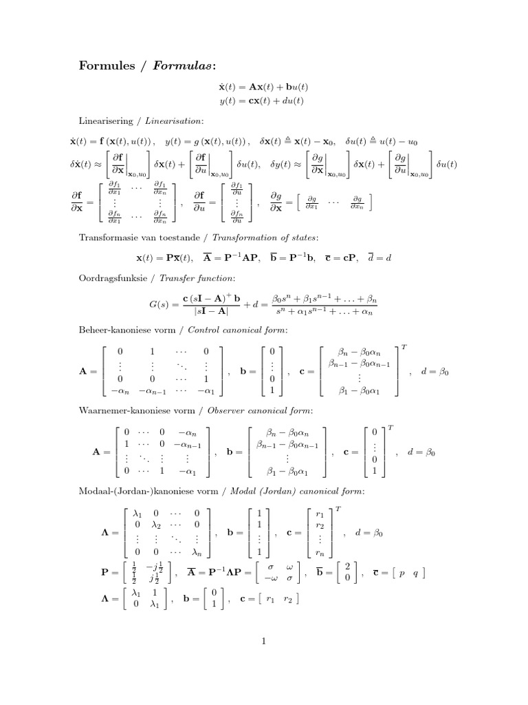 Formula Sheet | PDF | Applied Mathematics | Mathematical Objects