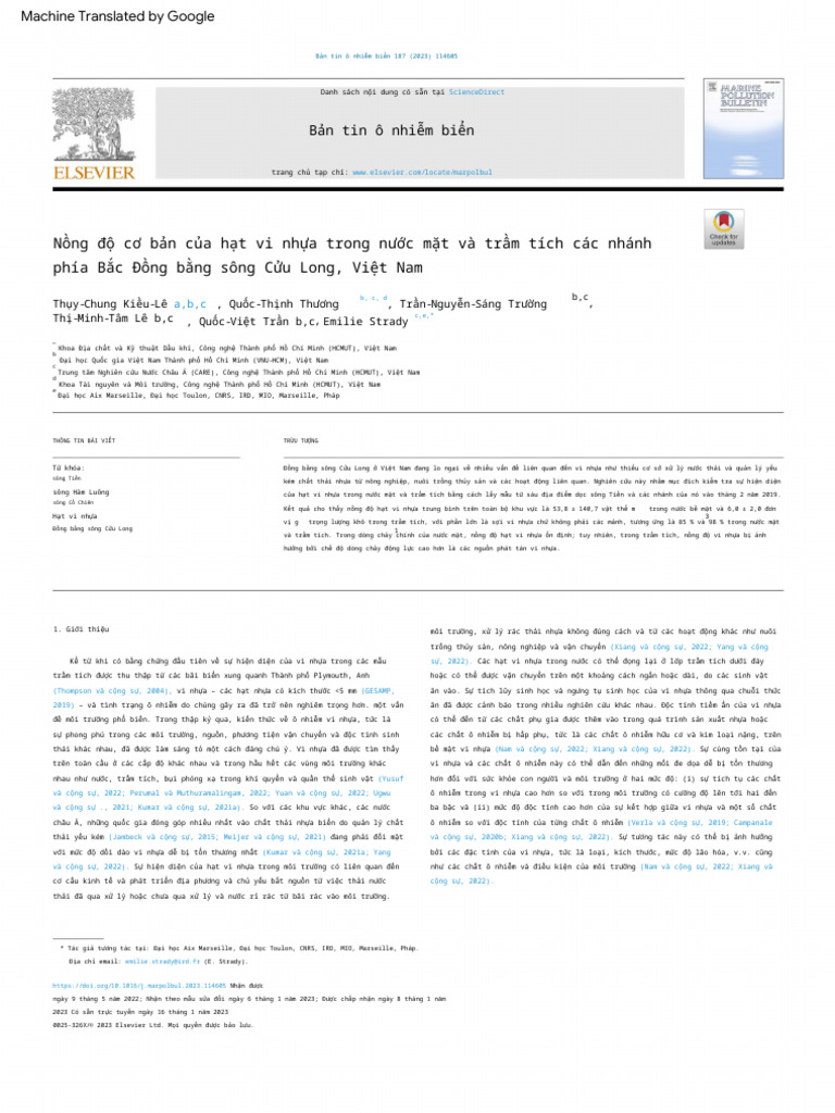 Kieu Le Et Al 2023 - MiP Mekong River Delta | PDF