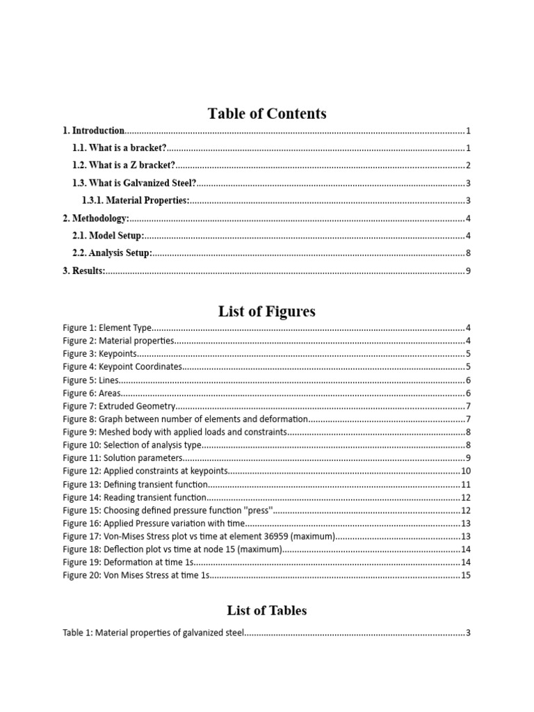 Z Bracket Transient Fea Analysis | PDF