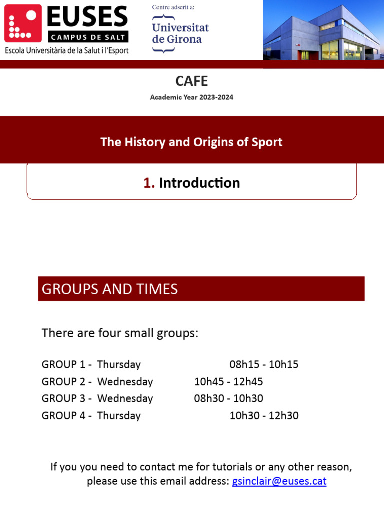 HISTORY - Course Intro 2023-24 | PDF HISTORY - Course Intro 2023-24 | PDF