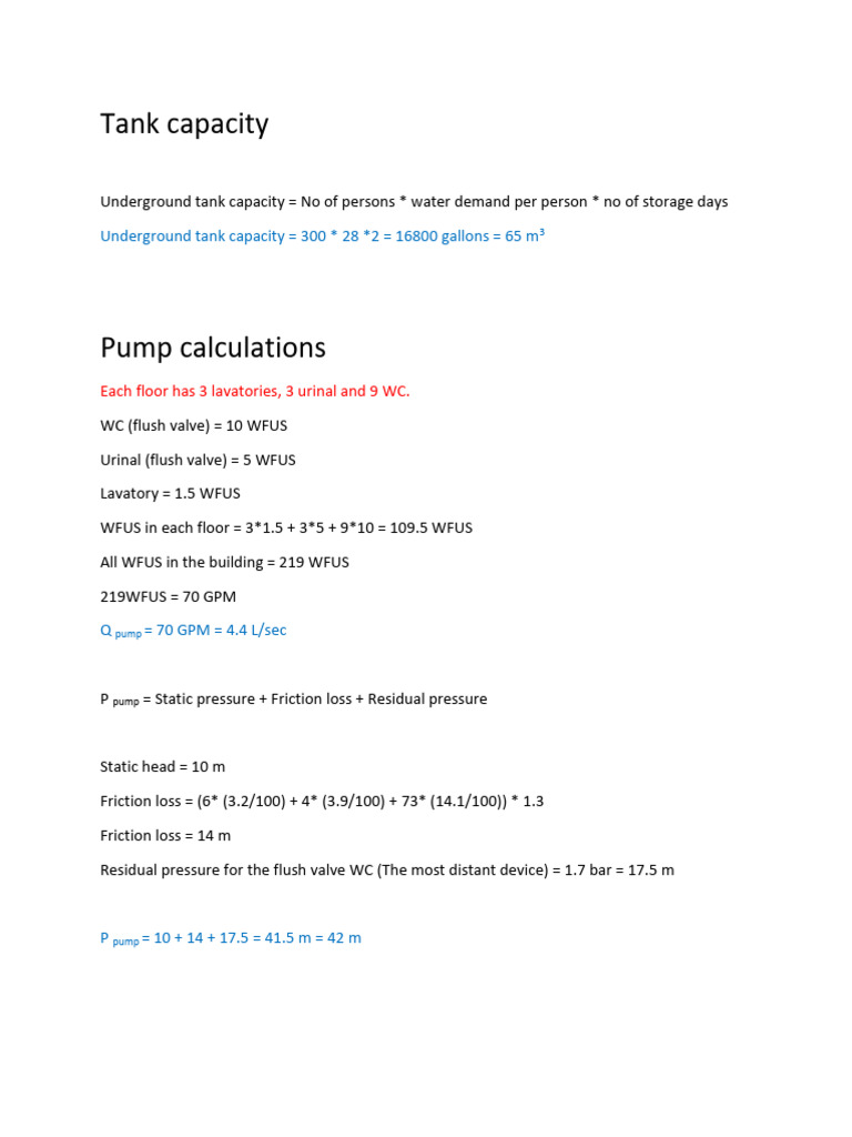 Project Calculations | PDF
