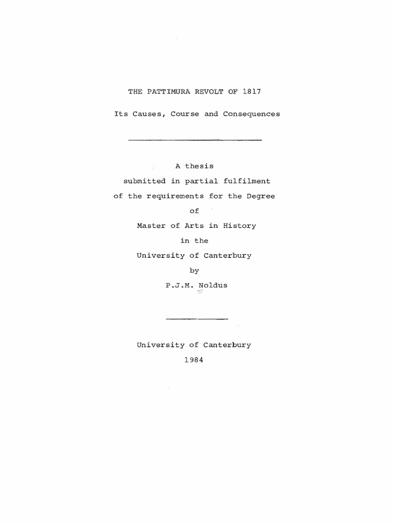 Pattimura Revolt 1817 | PDF | Indonesia