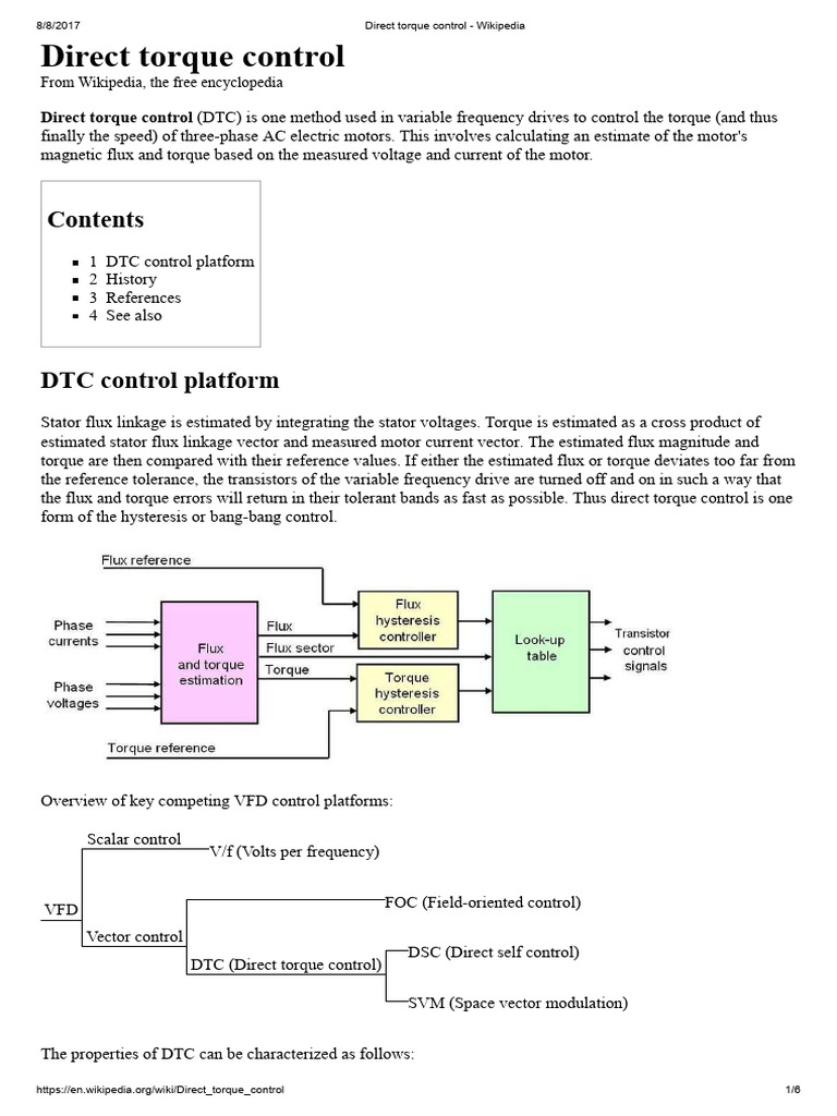 Direct Torque Control | PDF | Electrical Engineering | Manufactured Goods