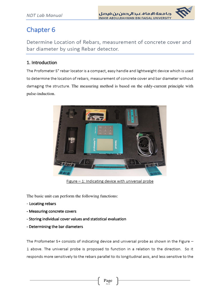 Determine Location of Rebars, Measurement of Concrete Cover and Bar ...