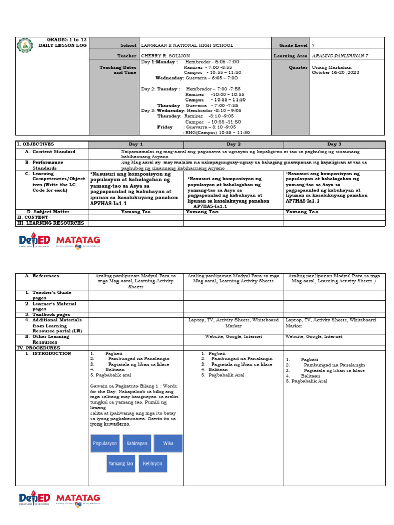 Ap7 DLP Q1 W7-9 | PDF