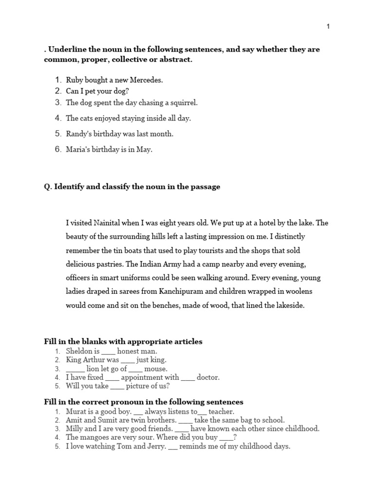 Grammar Practice Paper 1 | PDF