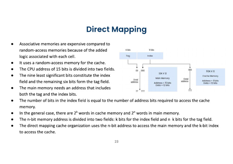 a2 Direct Mapping | PDF