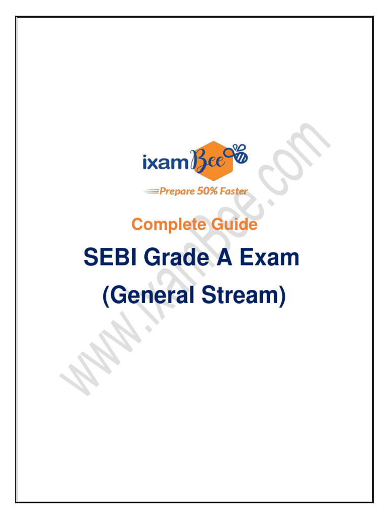 SEBI Grade A Exam - Complete Guide | PDF