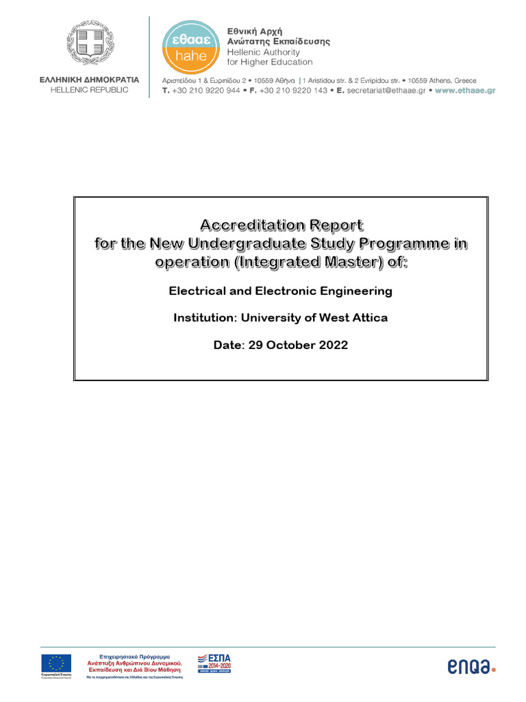 Final Accreditation Report Electrical and Electronic Engineering UNIWA ...