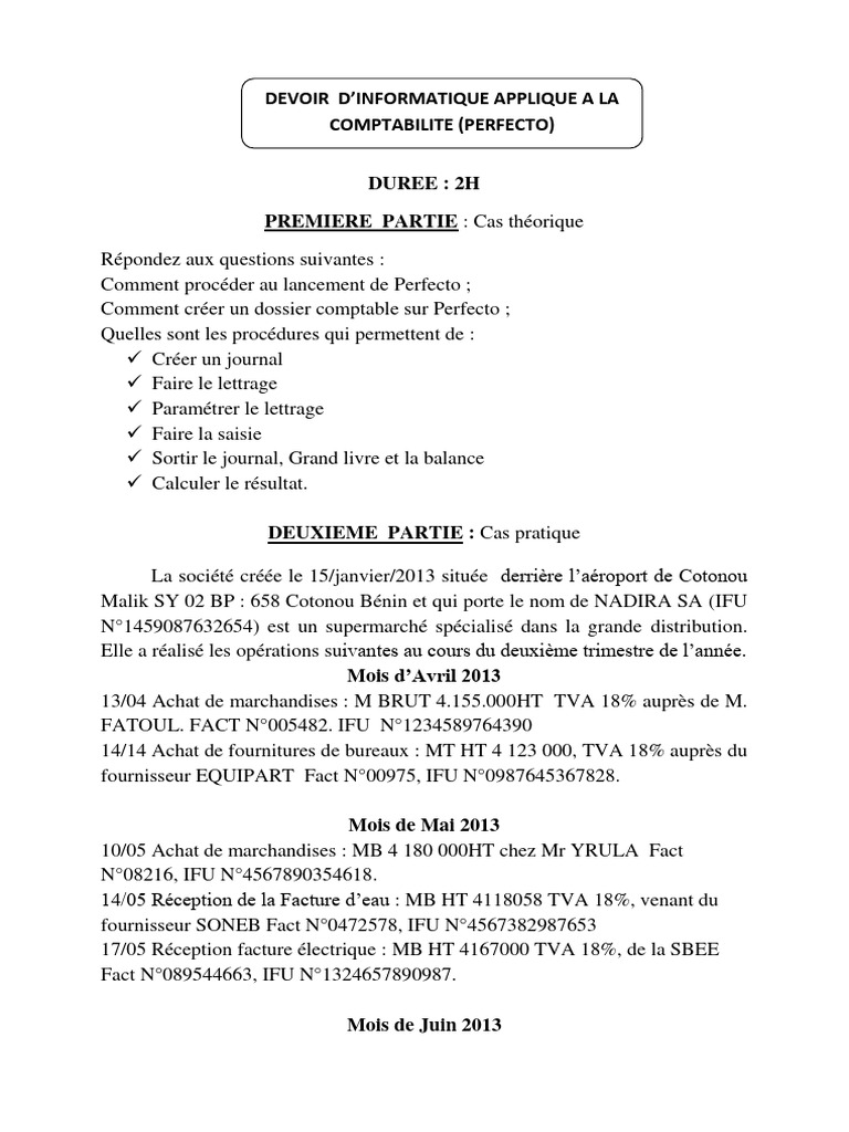 Devoir D'informatique Appliquee | PDF