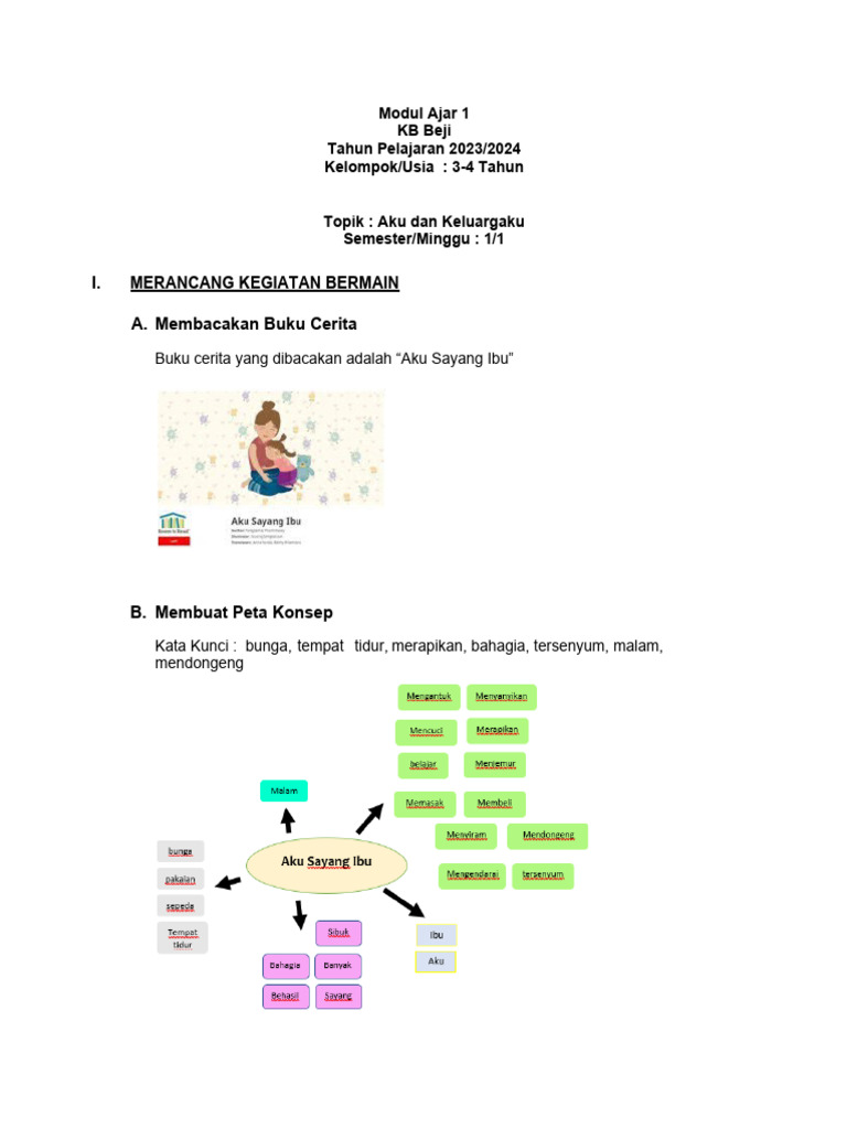 Contoh Modul Ajar PAUD | PDF