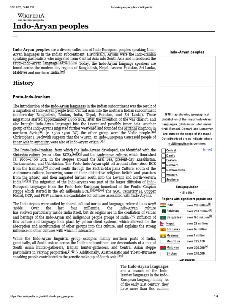 Indo Aryan Peoples | Download Free PDF | Indo Aryan Peoples | South Asia