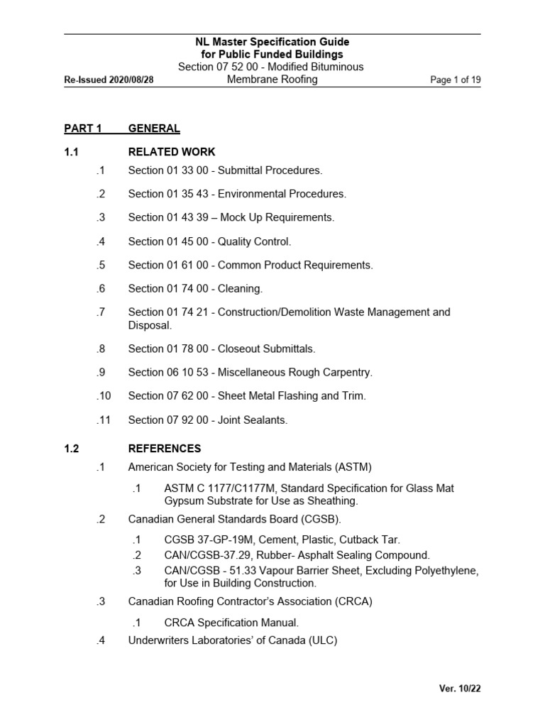 works-masterspec-075200 | PDF