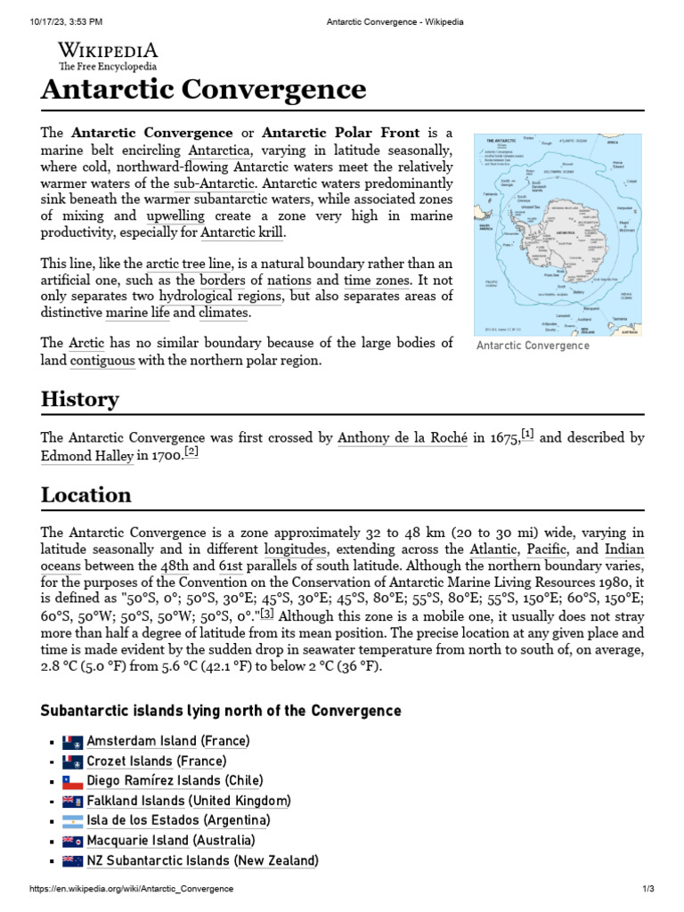 Antarctic Convergence | PDF | Earth Sciences | Geography