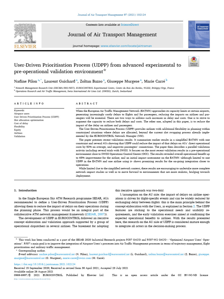 User-Driven Prioritisation Process (UDPP) From Advanced Experimental To Pre-Operational ...
