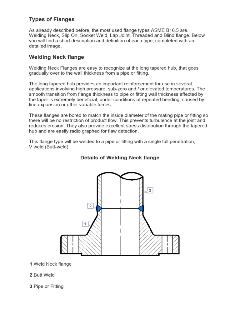 Types of Flanges | PDF