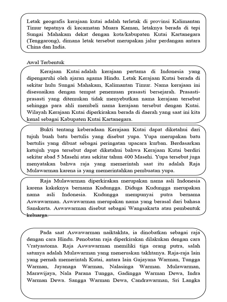 Letak dan Sejarah Kerajaan Kutai | PDF