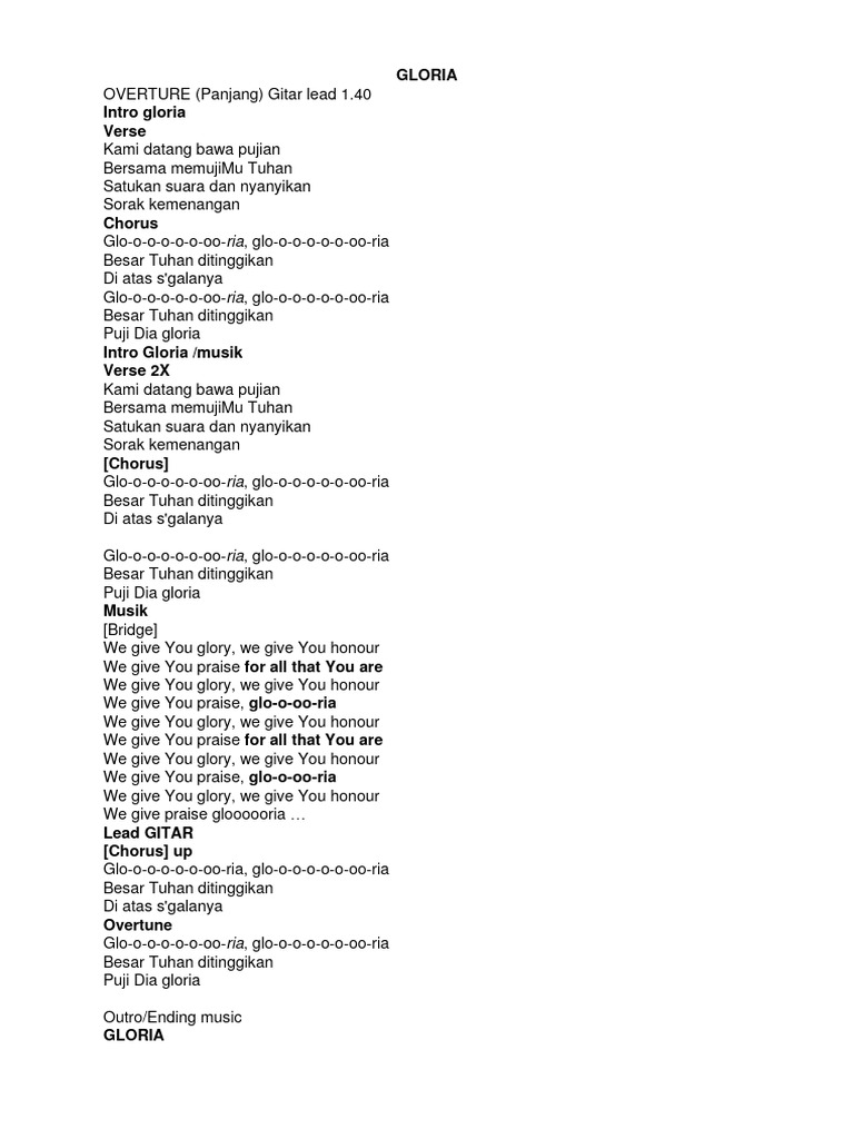 Gloria | PDF