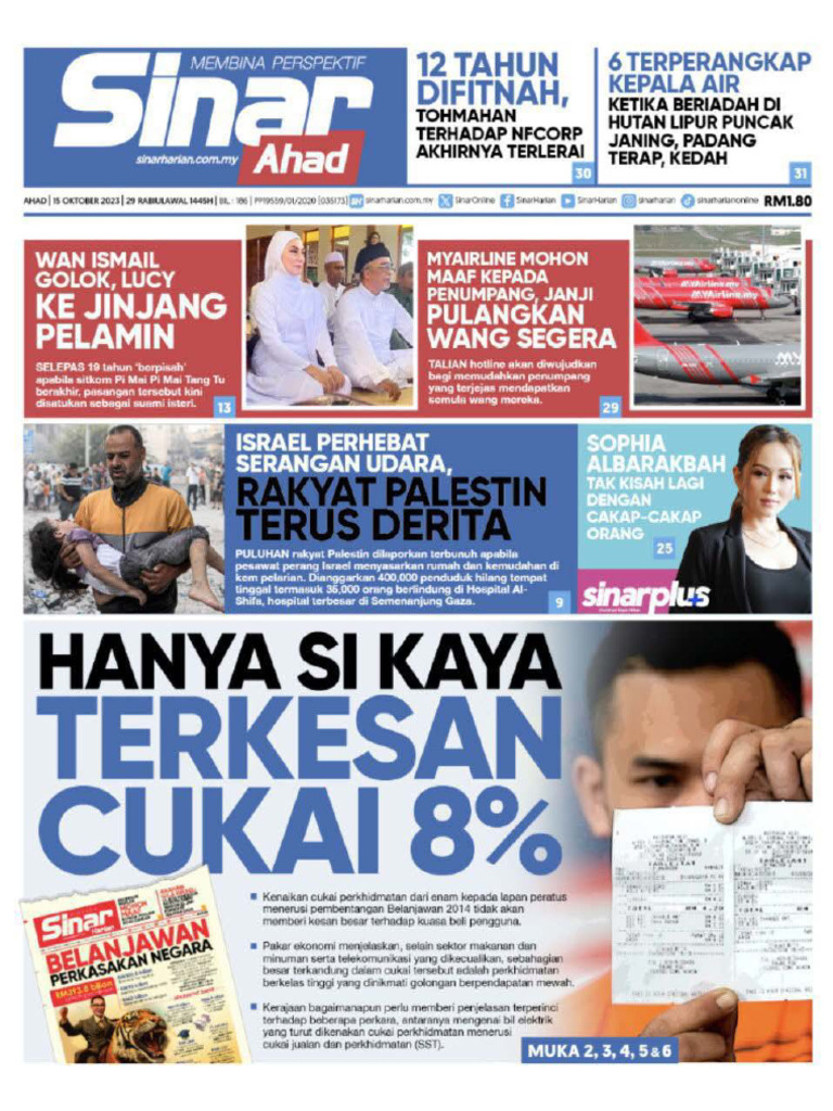 Sinar Ahad October 15, 2023 | PDF