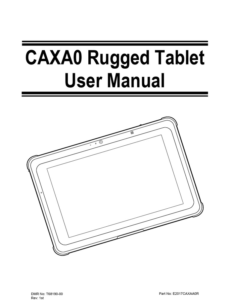 CAXA0 Rugged Tablet User Manual | PDF