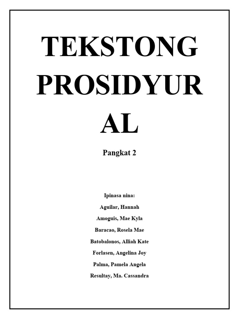 Tekstong Prosidyural (Group 2) | PDF