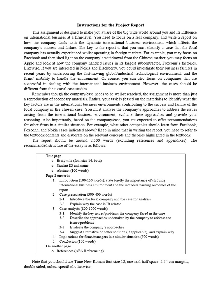 IBM - Project Report Instruction | PDF | Human Communication | Cognition