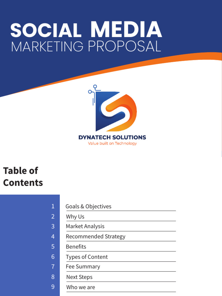 DYNATECH SOLUTIONS SM-Marketing PROPOSAL | PDF | Social Media | Popular ...