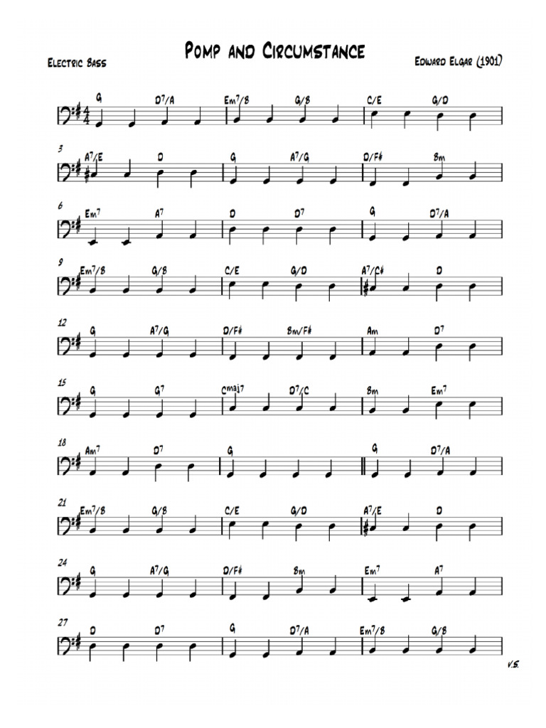 Pomp and Circumstance - Bass Only | PDF