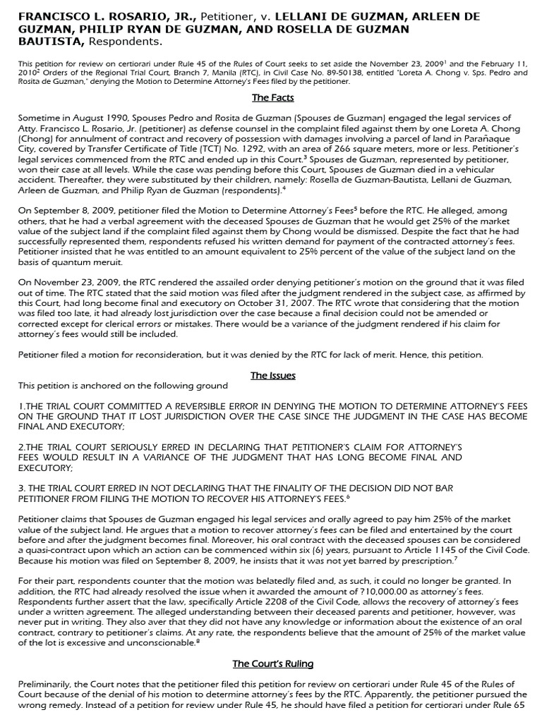 Rosario | PDF | Attorney's Fee | Damages