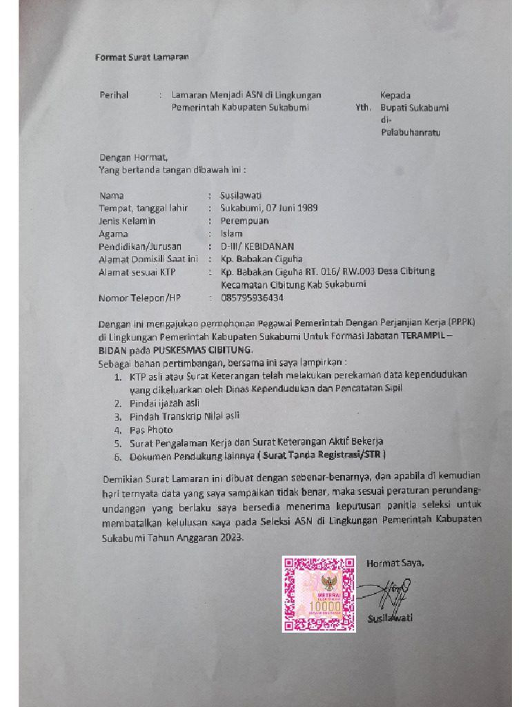 Lamaran e Materai | PDF