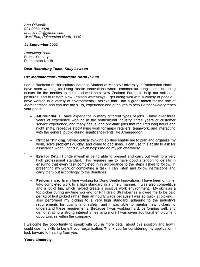 Cover Letter Template | PDF | Behavior Modification | Human Communication