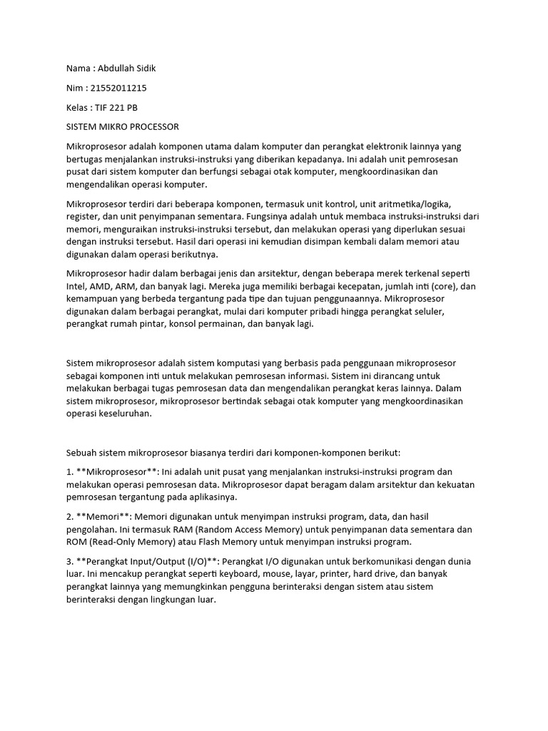 Mi Kro Processor | PDF