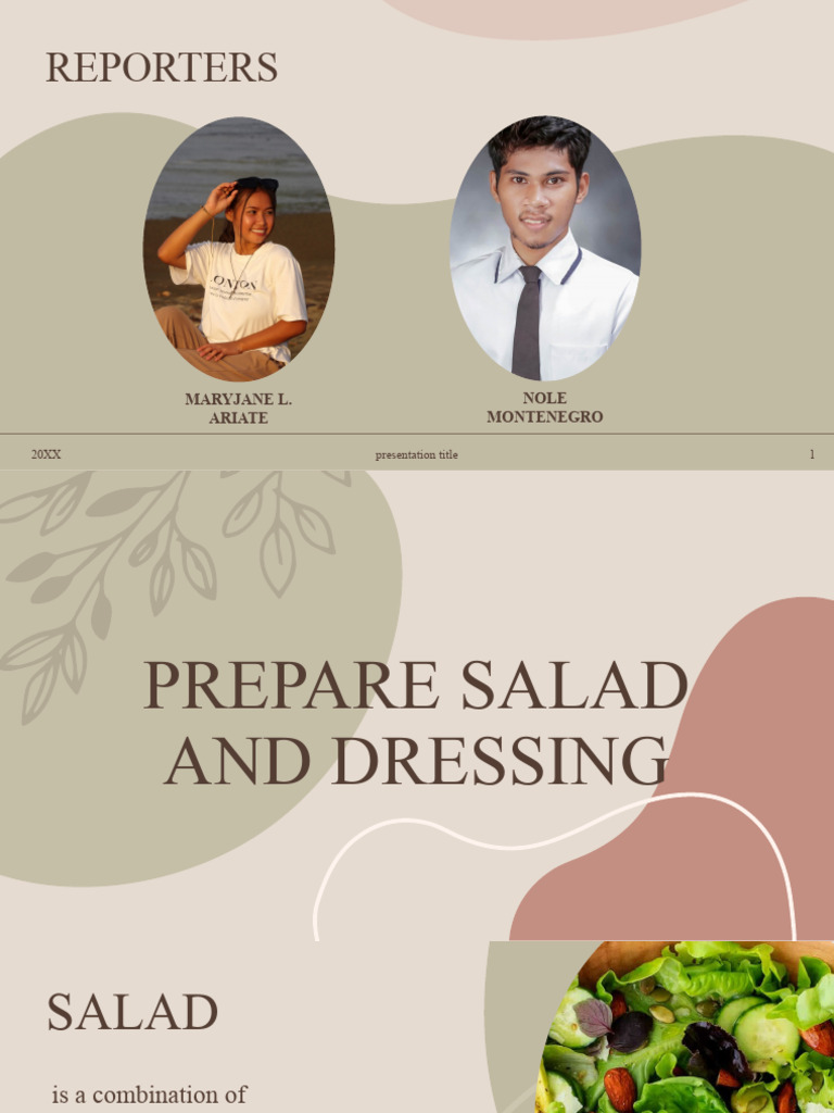 Essential Tools for Salad Preparation | PDF
