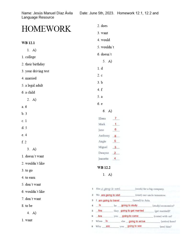Homework 12.1 - 12.2 | PDF