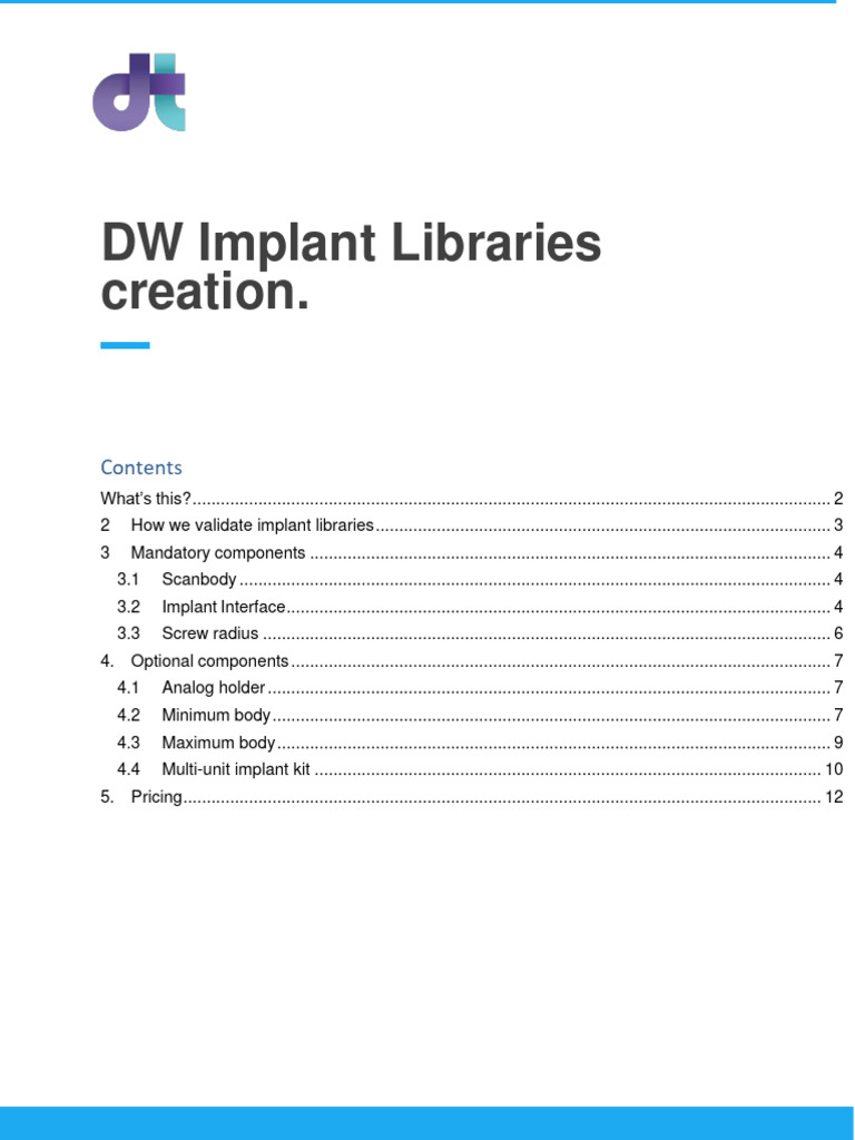 Implant Libraries Instructions | PDF | Dental Implant | Interface (Computing)