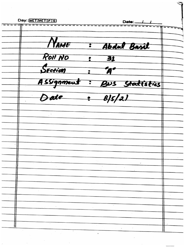 Bus Statistics Assignment 2 | PDF