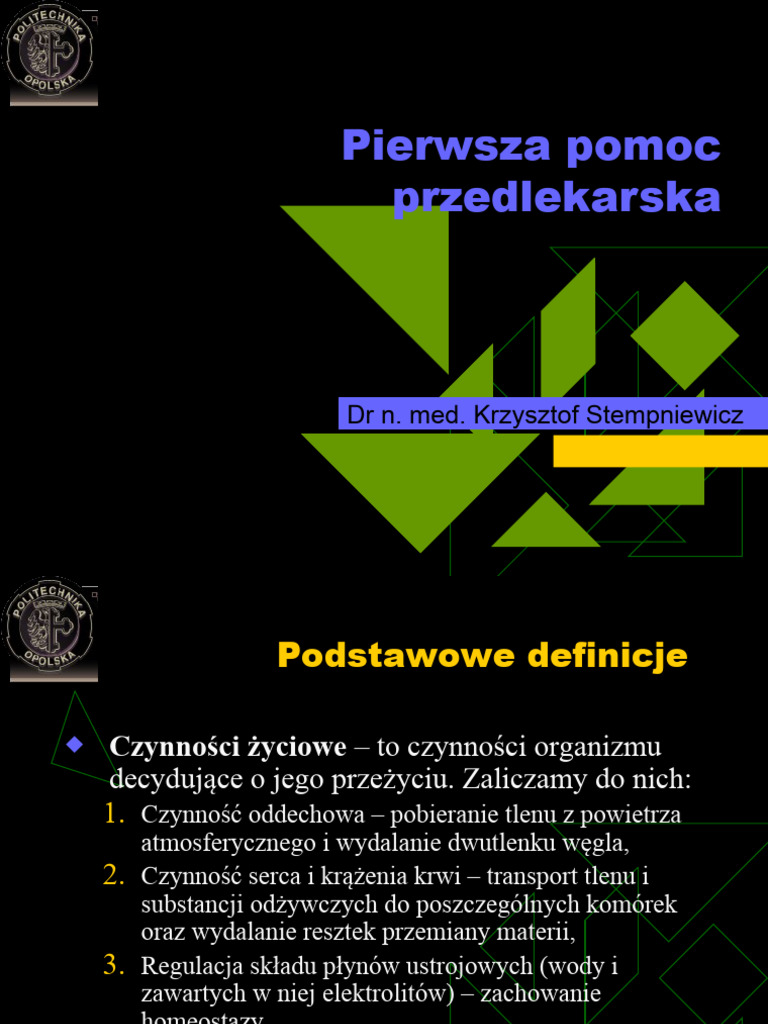Pierwsza Pomoc Prezentacja Aga | PDF