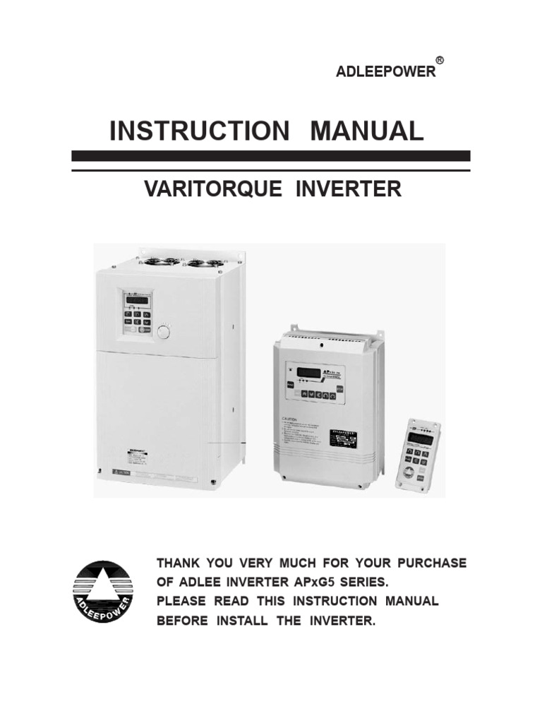 Adlee Power - Ap2 Varitorque Instruction Manual | PDF