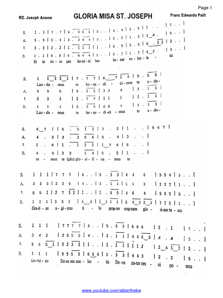 Gloria Misa St. Joseph | PDF
