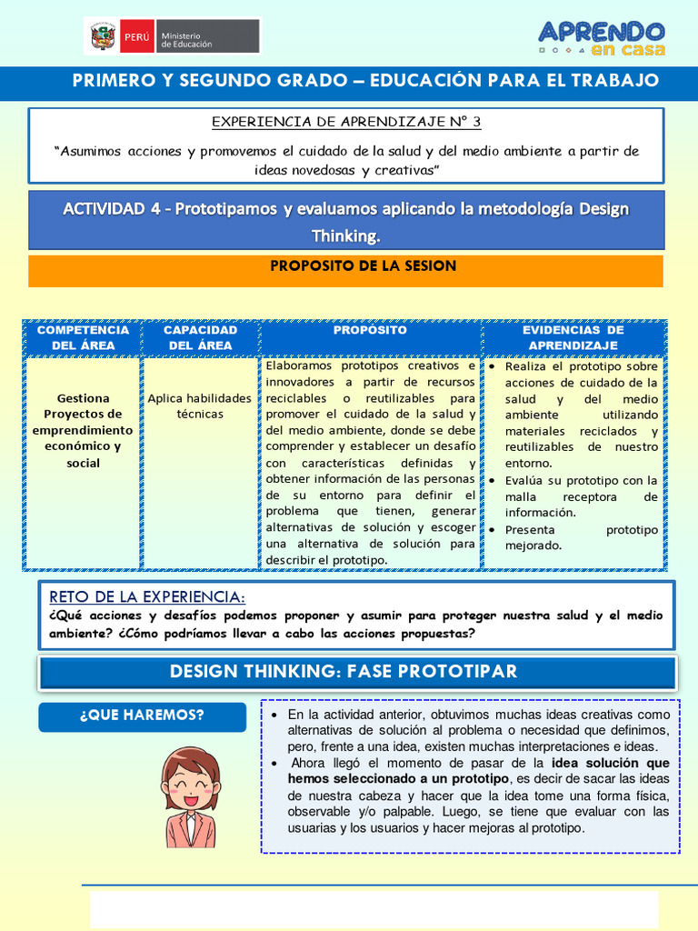 Iii Experiencia de Aprendizaje - Act 4 - 1ºgrado | PDF | Cognición